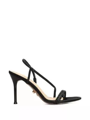 TWENTY FOURHAITCH Flamenco Crystal-embellished Sandals - Black