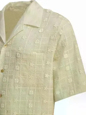 Nn07 Ben Embroidered Check-pattern Shirt