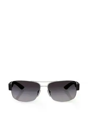 Prada Gradient-lens Rectangle-frame Sunglasses