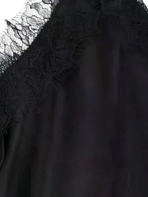 TONYWACK Lace-trim Satin Top