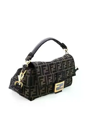 Fendi Baguette Nm Bag Zucca Canvas Medium Shoulder Bag - Brown