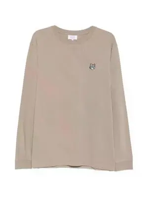 Maison Kitsuné Fox Head Long-sleeve T-shirt - Neutrals
