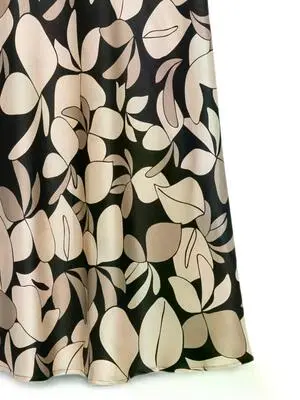 SIYU Floral-print Midi Skirt - Neutrals