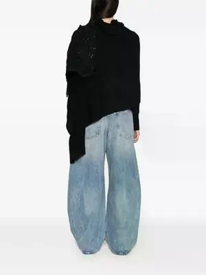 Ermanno Scervino Lace-embellished Draped Cardigan