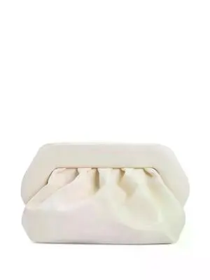 THEMOIRE Medium Bios Vegan Draped Clutch Bag - Neutrals