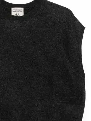 SEMICOUTURE Crew-neck Sleeveless Vest