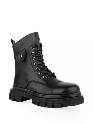 LINDA BAUMANN Lace-up Lug-sole Ankle Boots