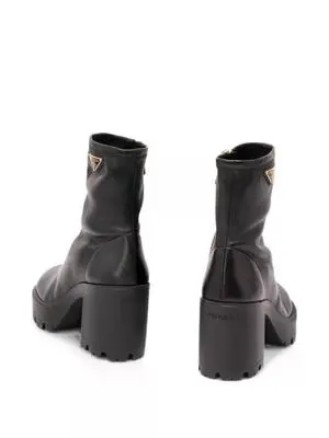 Prada Logo-plaque Platform Ankle Boots