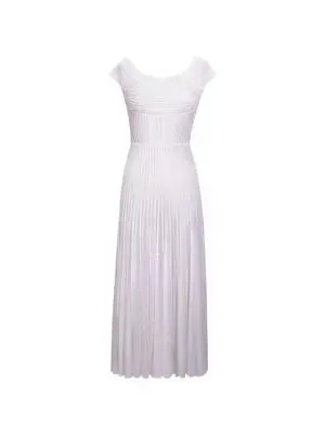 GEMY MAALOUF Off-shoulder Midi Dress - White
