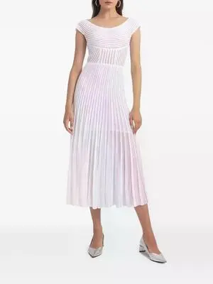 GEMY MAALOUF Off-shoulder Pleated Midi Dress
