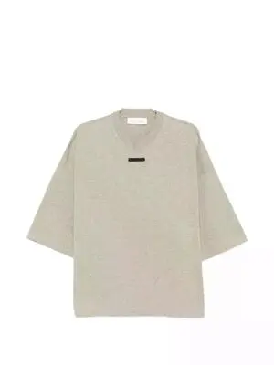 Fear Of God Logo-patch Oversized T-shirt - Neutrals