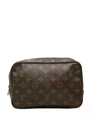 LOUIS VUITTON 1987 Monogram Trousse Toilette 23 Clutch Bag - Brown