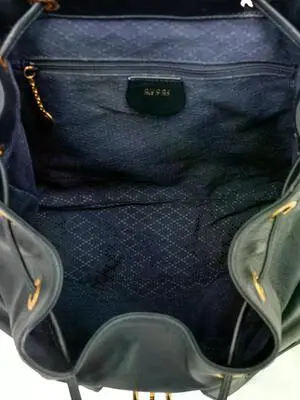 Gucci 20th Century Calfskin Bamboo Drawstring Backpack