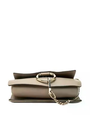 Chloé Faye Small Suede And Calfskin Crossbody Bag - Brown
