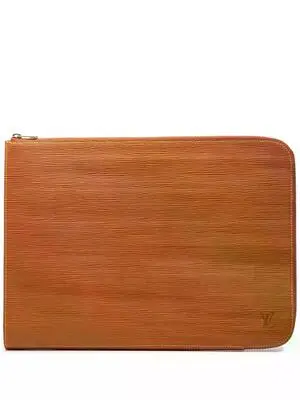 LOUIS VUITTON 1997 Epi Poche Document Business Bag - Brown