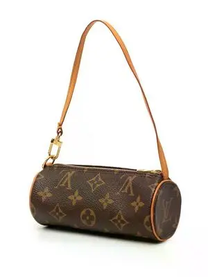 LOUIS VUITTON 1990-2010 Monogram Papillon Pochette Handbag - Brown
