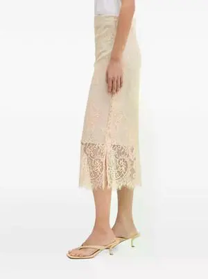 VICOLO Lace Overlay Midi Skirt