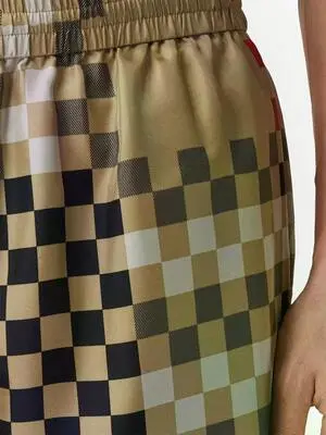 Burberry Pixel Check Silk Shorts