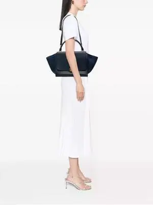 Celine 2015 Medium Calfskin And Suede Trapeze Satchel