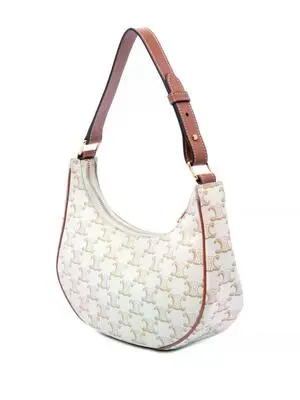 Celine 2021 Triomphe Coated Canvas Ava Shoulder Bag - Brown