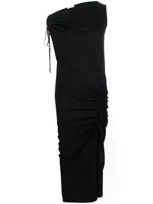 P.a.r.o.s.h Sleeveless Ruched Dress - Black