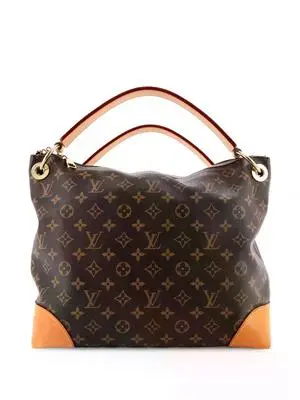 LOUIS VUITTON Berri Handbag Monogram Canvas Pm Hobo Bag - Brown