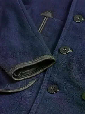 Ralph Lauren Double-breasted Leather-trimmed Coat