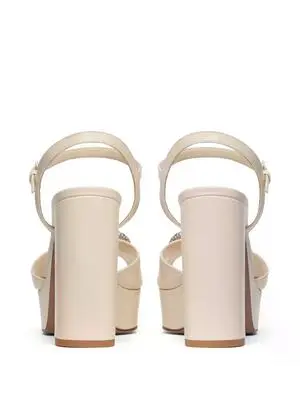 Valentino Garavani Vlogo Signature Platform Sandals - Neutrals