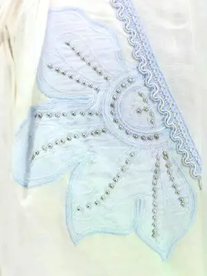 SCARLETT POPPIES Vareli Floral Appliqué Studded Shorts