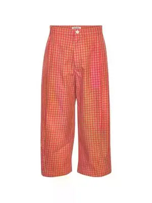 Henrik Vibskov Open Dart Checked Trousers - Red