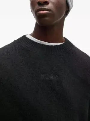 Hugo Logo-embroidered Crew-neck Sweater