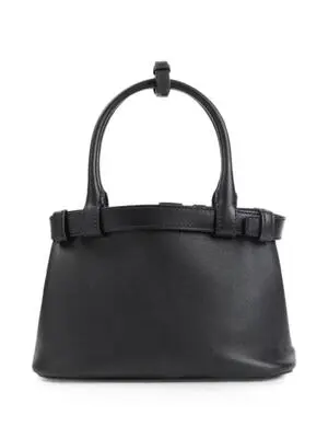 Prada Small Buckle-detail Leather Shoulder Bag - Black