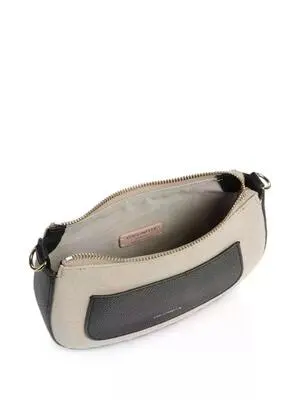 COCCINELLE Grained-leather Canvas Shoulder Bag