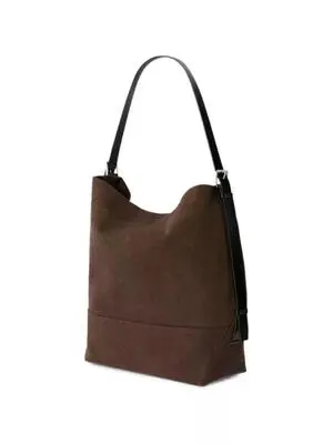 LEMAIRE Belted Cotton Tote - Brown