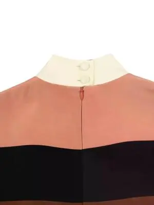 Fendi Striped High-neck Mini Dress