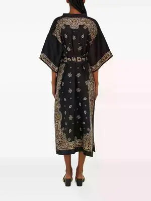 FERRAGAMO Arabesque Print Silk Caftan