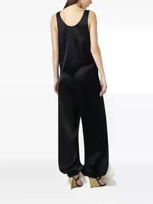 Giuseppe Di Morabito Satin Floral Detail Wide Leg Trousers