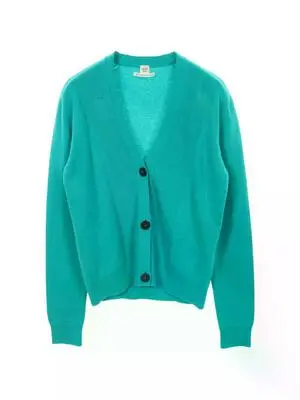 Hermès 2010s V-neck Cashmere Cardigan - Green