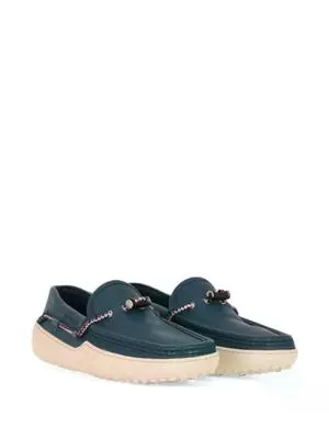 TOD'S Woven-detail Leather Loafers