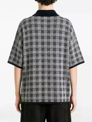 THE ELDER STATESMAN Check-pattern Short-sleeve Polo Shirt