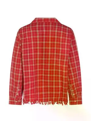 FOUND Plaid Frayed-edge Shirt