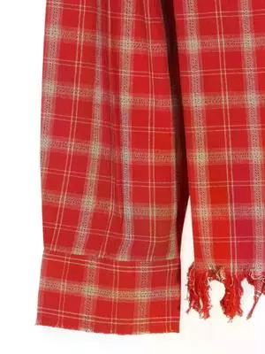 FOUND Plaid Frayed-edge Shirt
