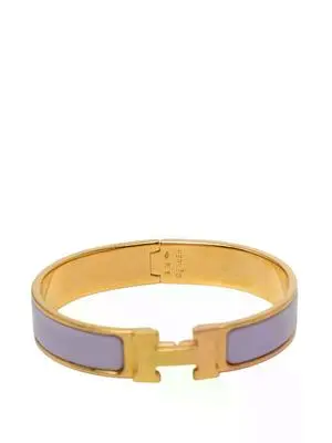 Hermès Enamel And Gold-plated Metal Clasp Bracelet