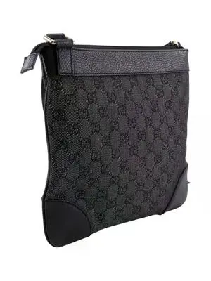 Gucci 2000-2015 Gg Denim Nailhead Crossbody Bag