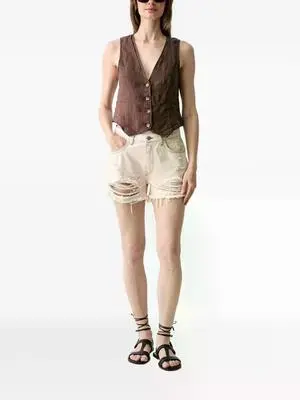 HAVEONE Distressed Frayed Shorts