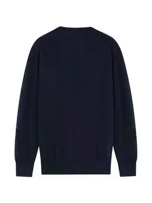 SEVEN GAUGE Button-fastening Serafino Sweater - Blue