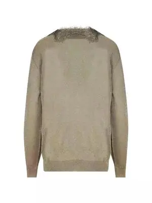 Valentino Garavani Lace-trim Metallic Sweater