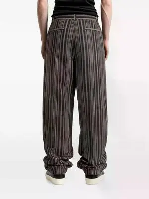 THE ELDER STATESMAN Striped Straight-leg Trousers