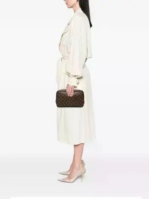LOUIS VUITTON 2001 Damier Ebene Trousse Toilette 25 Clutch Bag - Brown