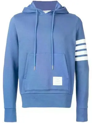 Thom Browne 4-bar Stripe Logo-patch Hoodie